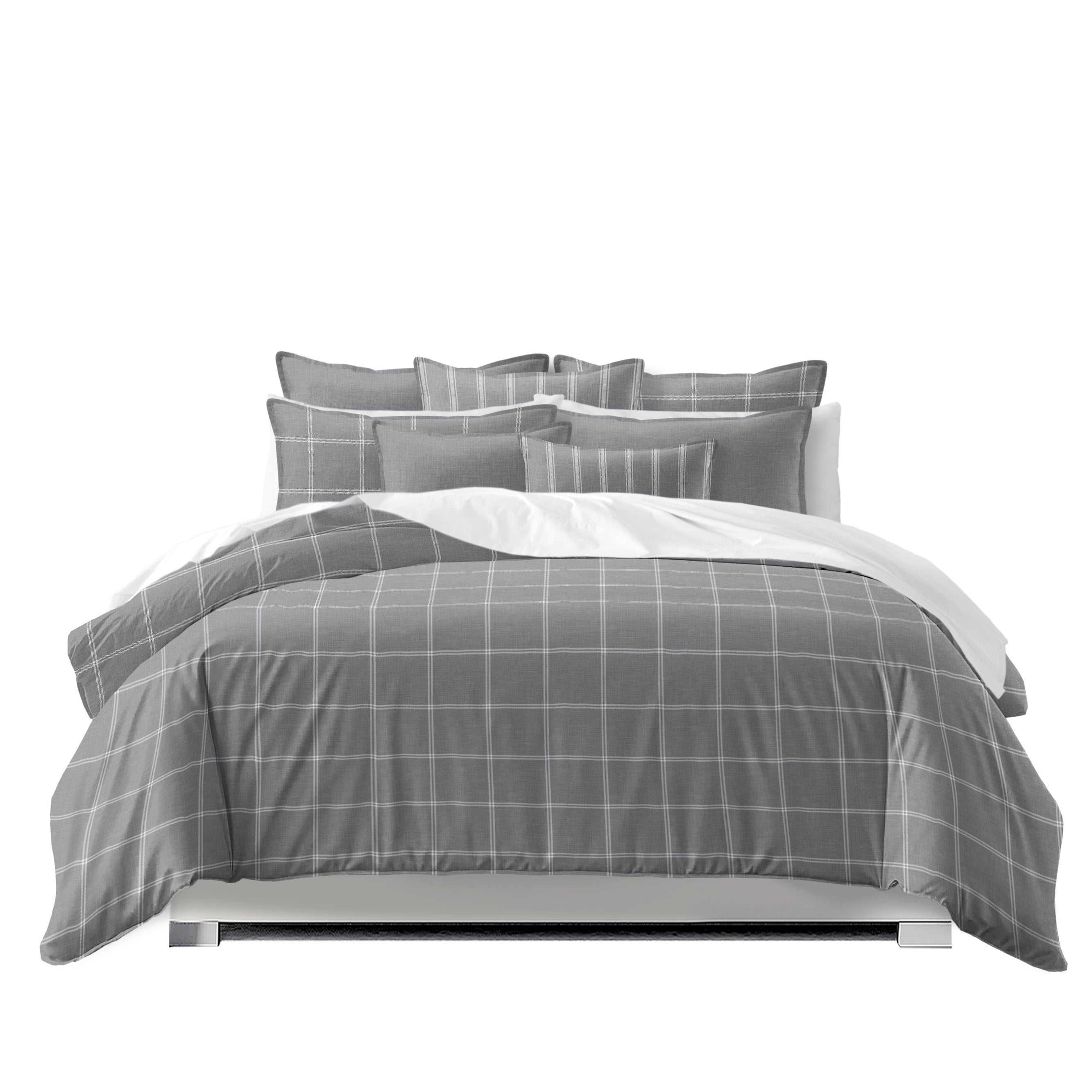 Shay Windowpane Gray - New for 2025 – 6ix Tailors Fine Linens