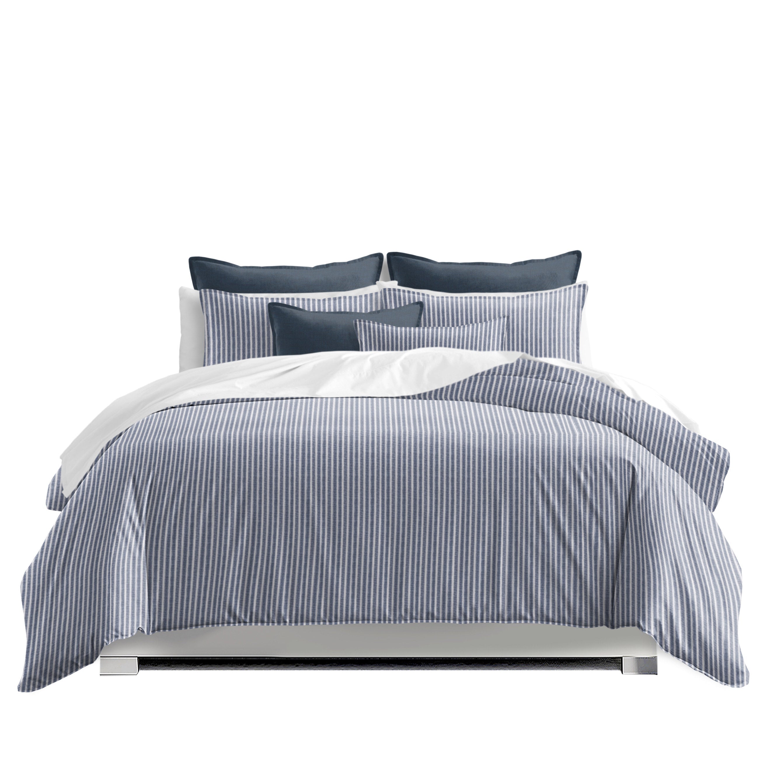 Walker Stripe Indigo/White - New for 2025 – 6ix Tailors Fine Linens